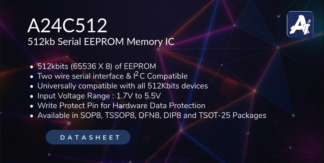 A24C512 / 512Kbits I2C Compatible Serial EEPROM – AiT Semiconductor