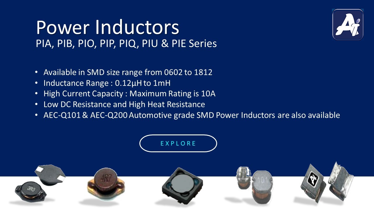 SMD Power Inductors : PIA, PIB, PIO, PIP, PIQ, PIU – AiT Semiconductor
